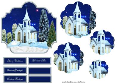 Evening at Church Topper - CUP361768_8 | Craftsuprint
