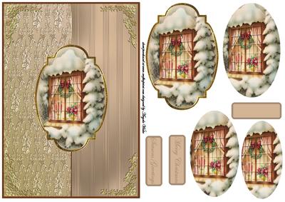 Christmas Window Card Front - CUP375628_8 | Craftsuprint