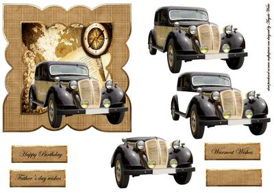 Vintage Car Card Front - CUP385799_8 | Craftsuprint