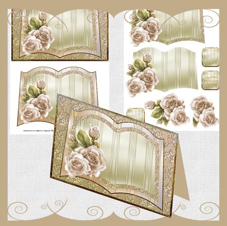 Cream Rose Book Mini Kit - CUP390339_8 | Craftsuprint
