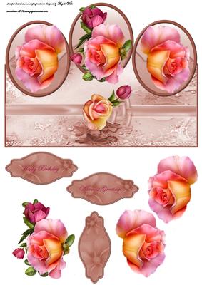 Rose Over the Edge Cameo Card Front with Decoupage - CUP400474_8 ...