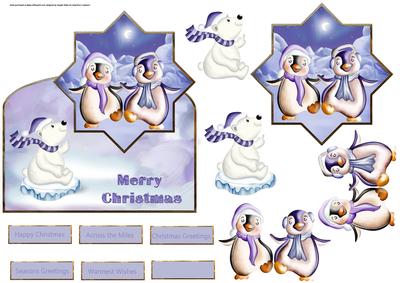 Snow Friends Over the Edge Card with a Topper - CUP464804_8 | Craftsuprint