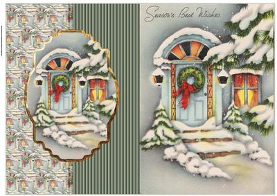 Christmas Welcome Fold Back Card - CUP473265_8 | Craftsuprint