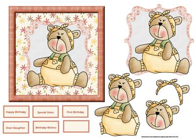 Little Bear Card with a Topper and Decoupage - CUP475702_8 | Craftsuprint