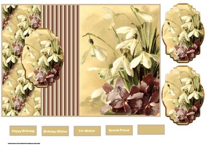 First Flowers of Spring Fold Back Card - CUP482582_8 | Craftsuprint
