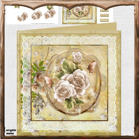 Mothering Sunday Rose 8x8 Card Mini Kit - CUP521506_8 | Craftsuprint