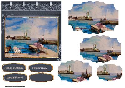 The Harbour Scene Card with Shaped Layers - CUP529631_8 | Craftsuprint