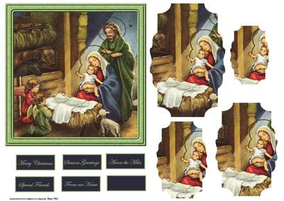 Baby Jesus Card with Shaped Layers - CUP576396_8 | Craftsuprint