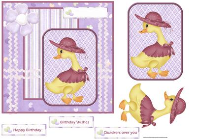 It is a Quacker Day Card with Decoupage - CUP592465_8 | Craftsuprint