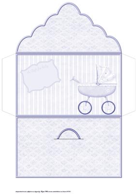 Pram Baby Boy Money Wallet - CUP594131_8 | Craftsuprint