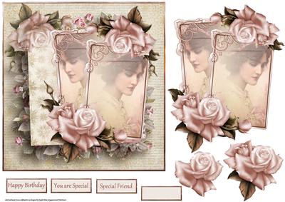 Rose and Reflections Card with Decoupage - CUP595226_8 | Craftsuprint