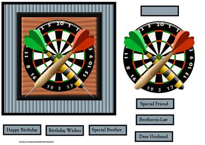 The Dart Board Card with a Topper and Sentiment Tags - CUP602958_8 ...