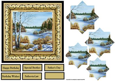 Winter View Card with Pyramid Layers - CUP656956_8 | Craftsuprint