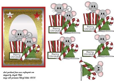 Merry Christmas with the Mice - CUP75415_8 | Craftsuprint