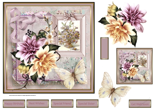 Dahlia 7x7 card - CUP765698_8 | Craftsuprint