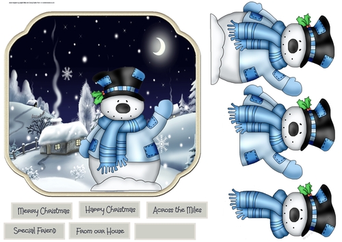 The waving snowman - CUP818412_8 | Craftsuprint