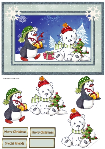 Penguins and polar bears Christmas - CUP837022_8 | Craftsuprint