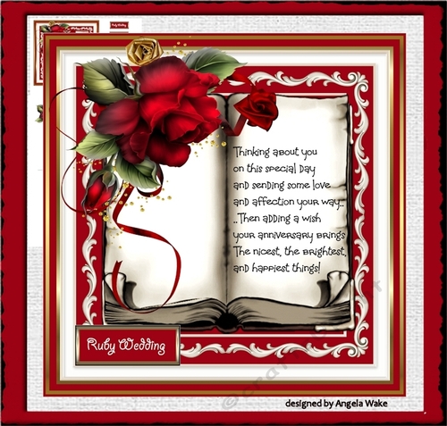 Ruby wedding 7x7 - CUP858508_8 | Craftsuprint