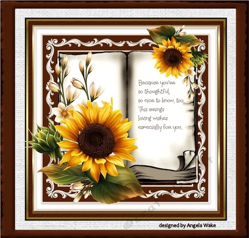 Sunflower vintage book - CUP865591_8 | Craftsuprint
