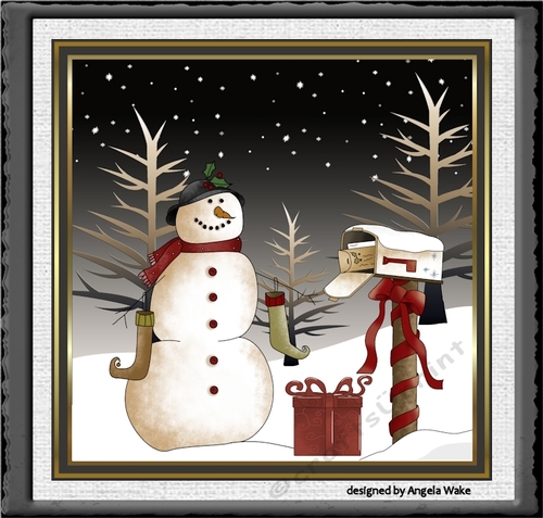 Snowman gets Christmas mail - CUP906758_8 | Craftsuprint