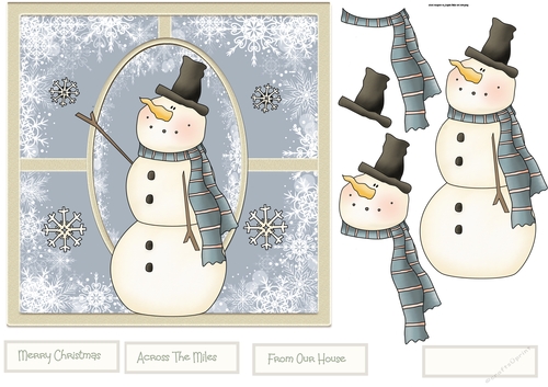 Snowman flakes - CUP987125_8 | Craftsuprint
