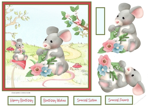 Mice in the countryside - CUP995049_8 | Craftsuprint