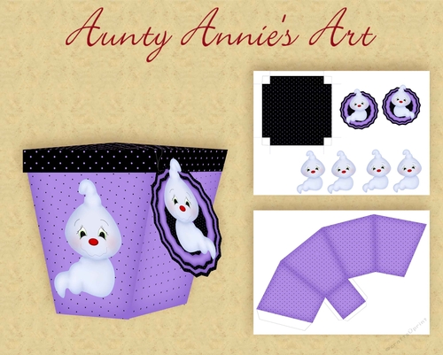 Truncated Gift Box - Halloween - Ghost - CUP1067963_72611 | Craftsuprint