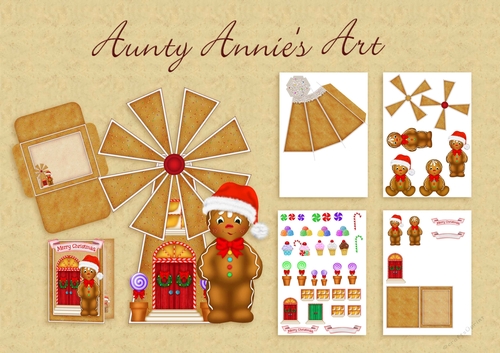 Windmill Box - Christmas - Gingerbread - CUP1069373_72611 | Craftsuprint