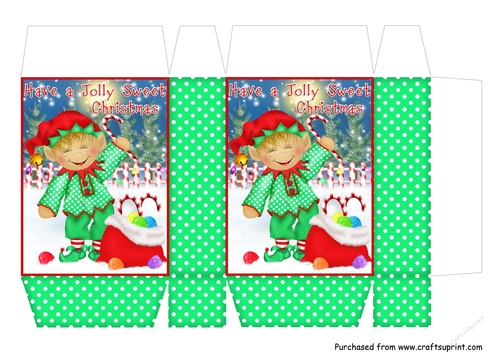 Gift Bag - Christmas - Elf 1 - CUP740773_72611 | Craftsuprint