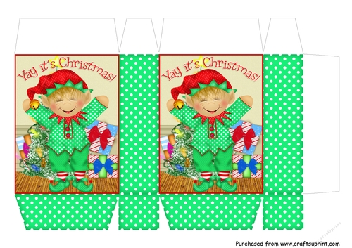 Gift Bag - Christmas - Elf 7 - CUP740779_72611 | Craftsuprint
