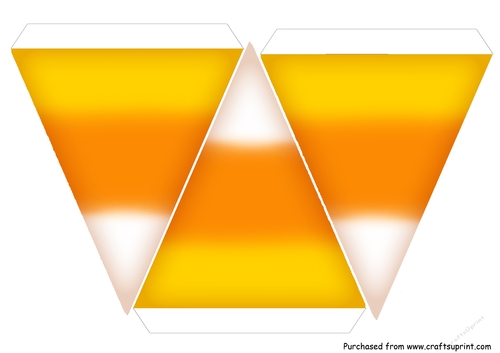 Bunting - 3 Flags - Halloween - Candy Corn - CUP741619_72611 | Craftsuprint