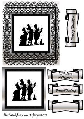 Christmas Silhouette Carol Singers - CUP137714_544 | Craftsuprint