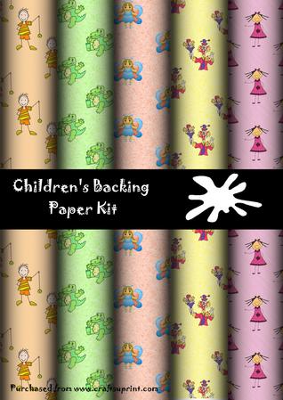 Children Backing Paper Kit - CUP152373_544 | Craftsuprint