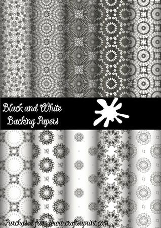 Black and White Patterned Paper Kit 2 - CUP181716_544 | Craftsuprint