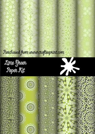 Lime Green Paper Kit - CUP184212_544 | Craftsuprint