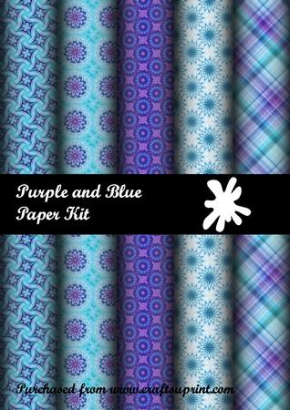 Purple and Blue Paper Kit - CUP289543_544 | Craftsuprint