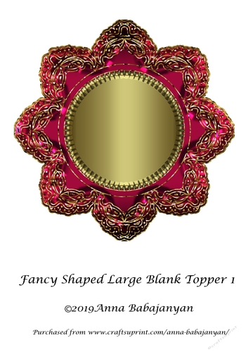 Fancy Shaped Large Blank Topper 1 - CUP1014899_96 | Craftsuprint