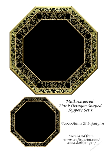 Multi-Layered Blank Octagon Shaped Toppers Set 3 - CUP1039815_96 ...