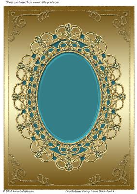 Double-layer Fancy Frame Blank Card 4 - CUP104292_96 | Craftsuprint