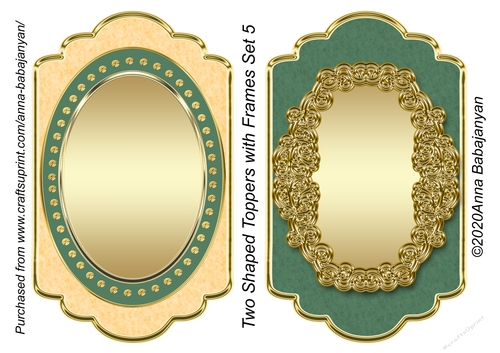 Two Shaped Toppers with Frames Set 5 - CUP1075165_96 | Craftsuprint