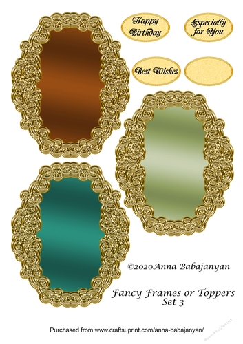 Fancy Frames or Toppers Set 3 - CUP1075313_96 | Craftsuprint