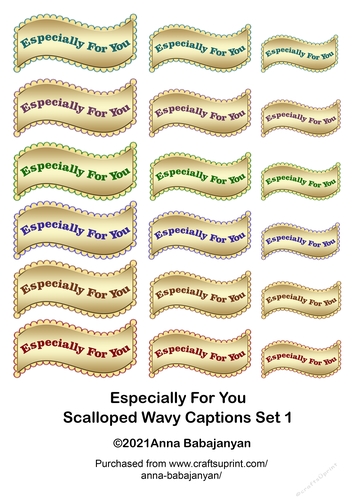 Especially For You Scalloped Wavy Captions Set 1 - CUP1091152_96 ...