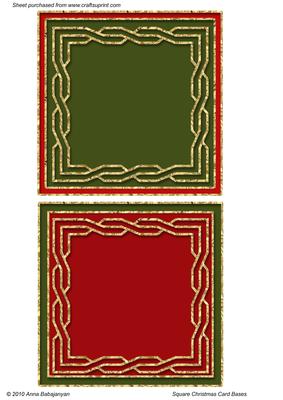 Square Christmas Card Bases - CUP110739_96 | Craftsuprint
