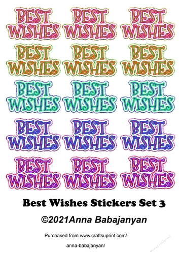 Best Wishes Stickers Set 3 - CUP1138794_96 | Craftsuprint