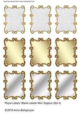 Royal Labels Blank Labels/ Mini Toppers (set 4) - CUP116088_96 ...
