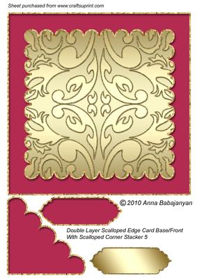Double Layer Scalloped Edge Card Base / Front 5 - CUP117451_96 ...