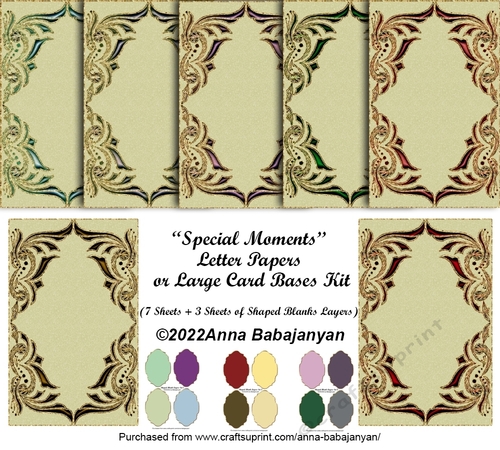 Special Moments Letter Papers or Large Card Bases Kit - CUP1174535_96 ...