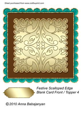 Festive Scalloped Edge Blank Card Front / Topper 4 - CUP119114_96 ...