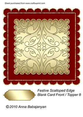 Festive Scalloped Edge Blank Card Front / Topper 8 - CUP119120_96 ...