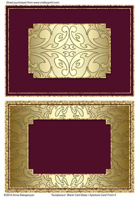 Sumptuous Blank Card Base / Aperture Card Front 2 - CUP120163_96 ...
